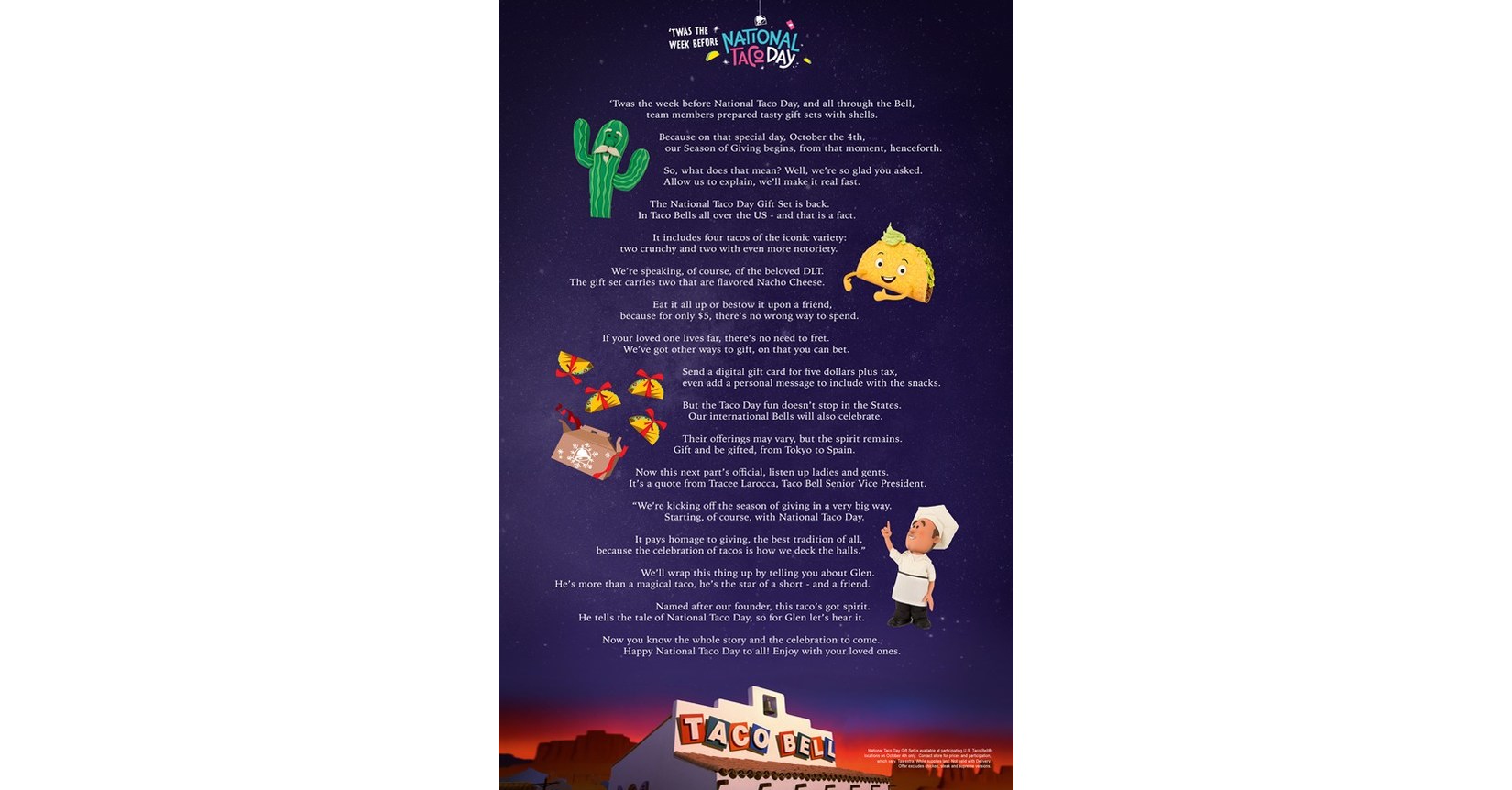 Taco BellⓇ Celebrates National Taco Day Holiday With Global Offerings