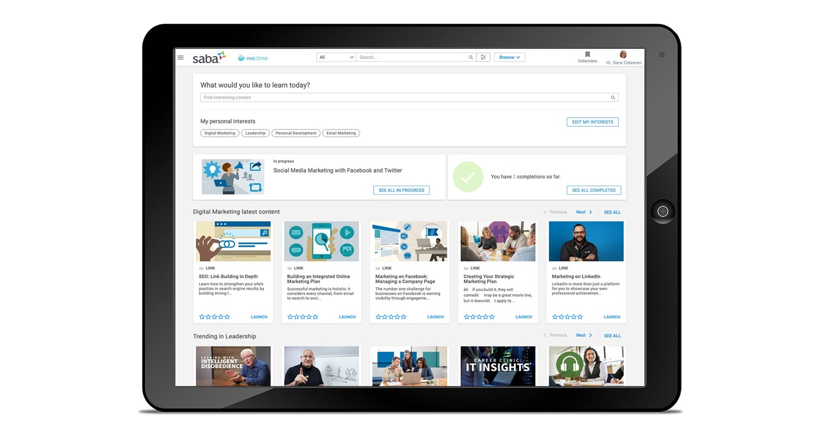 Saba Launches a "Just for Me" Learning Experience with Release of Saba ...