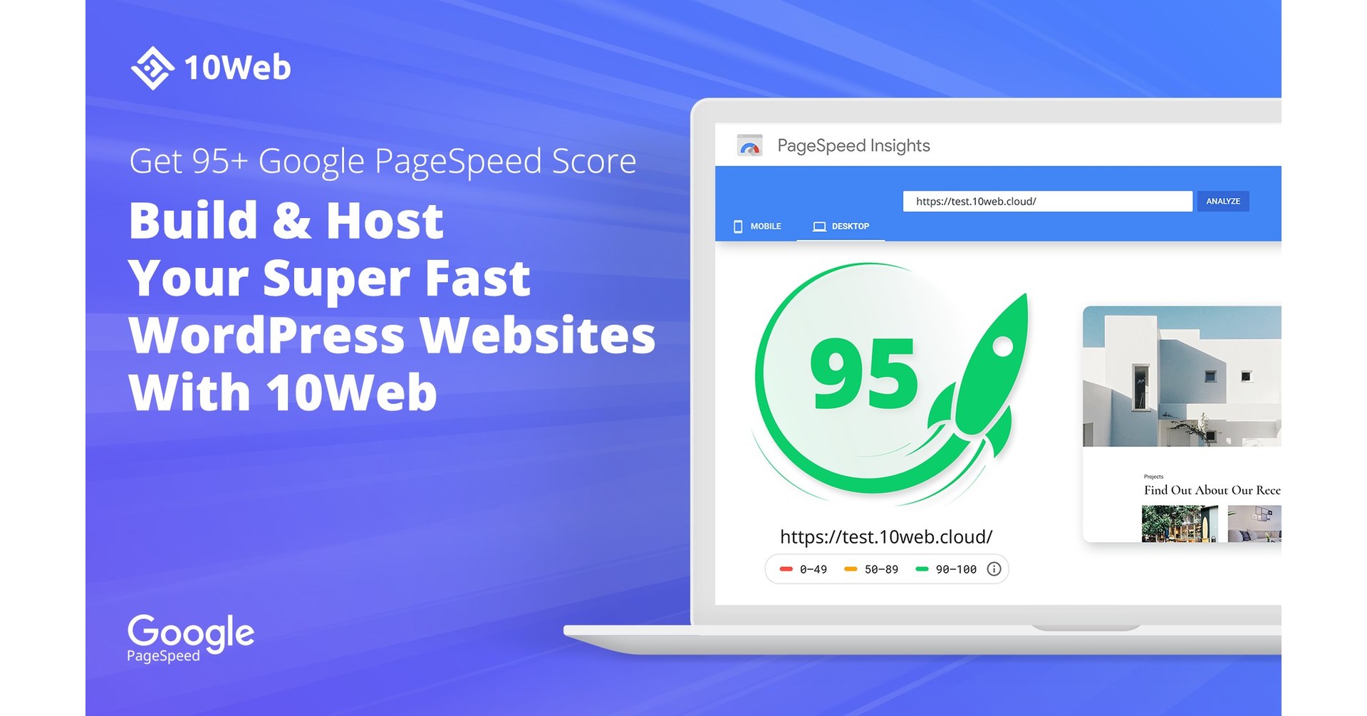 95+ Google PageSpeed Score Now Easy to Achieve with 10Web's WordPress Website Speed Optimization ...