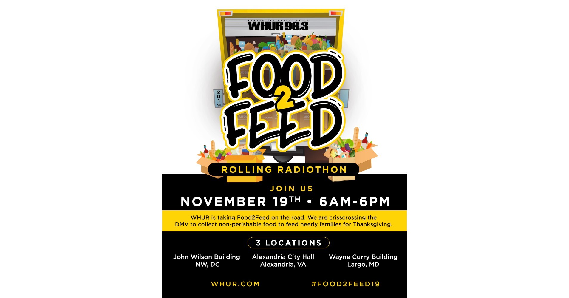WHUR 96.3 FM Will Host 42nd Annual Holiday Food Drive on Nov. 19