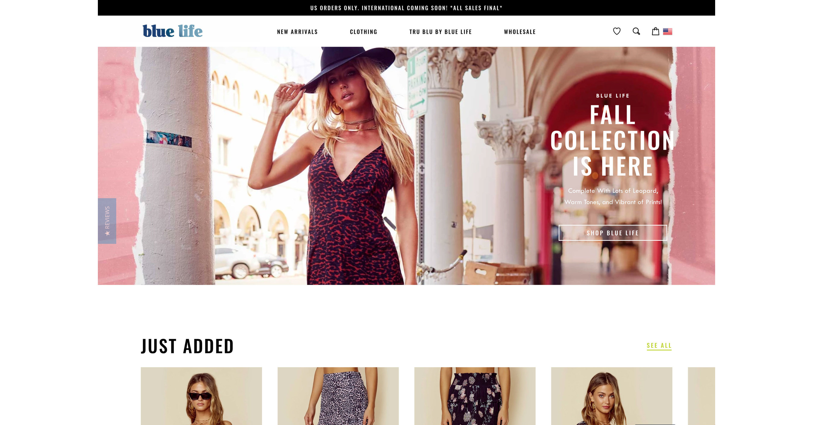 Blue Life Debuts New Website for "Try Before Buying" Fashion Line