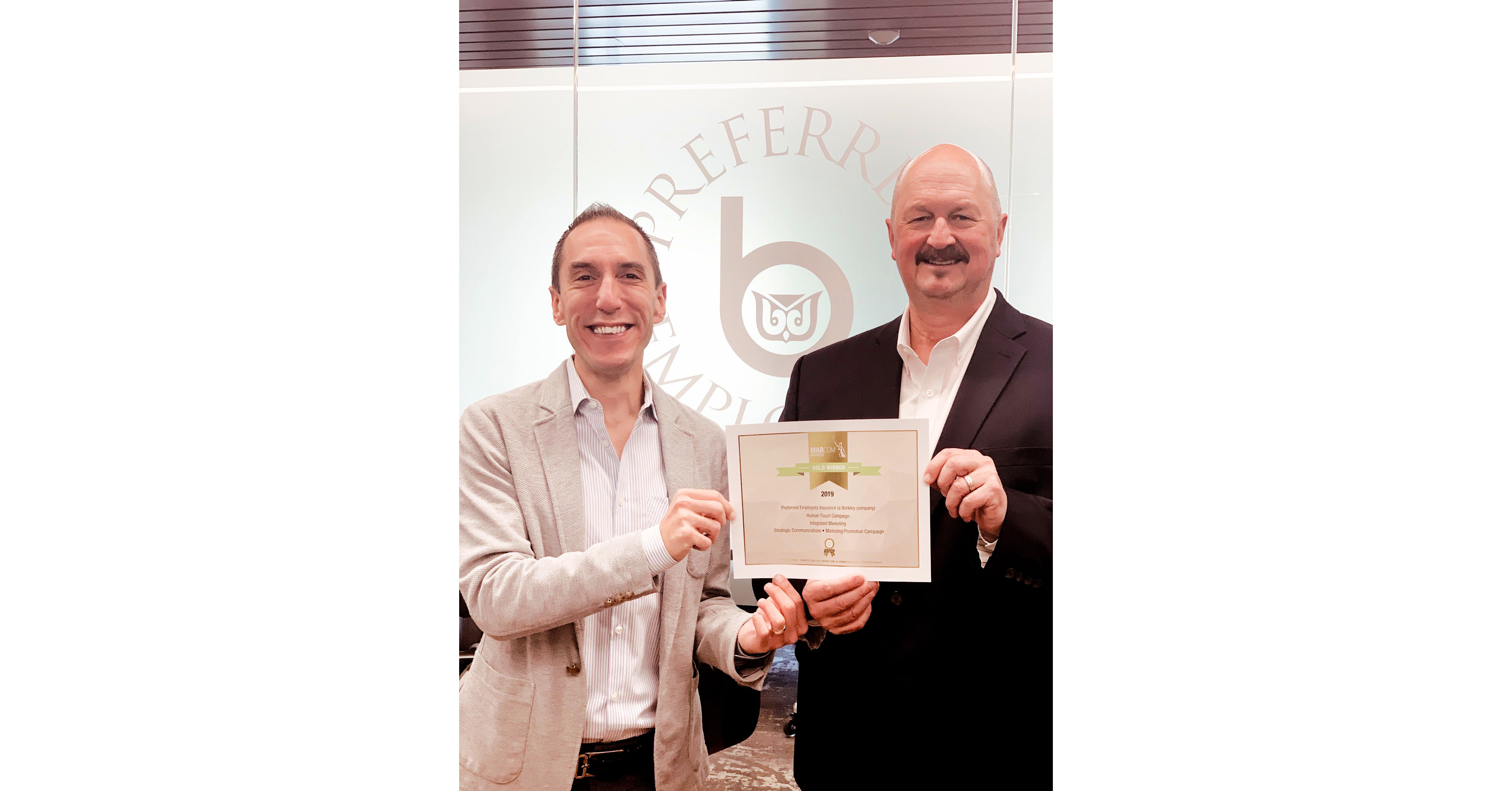 MarCom Gold Award for Excellence in Marketing presented to Preferred ...