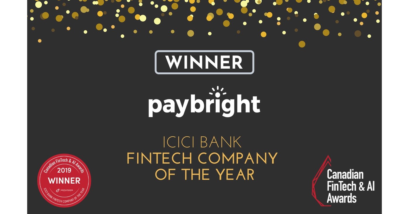 PayBright named Canada's FinTech Company of the Year