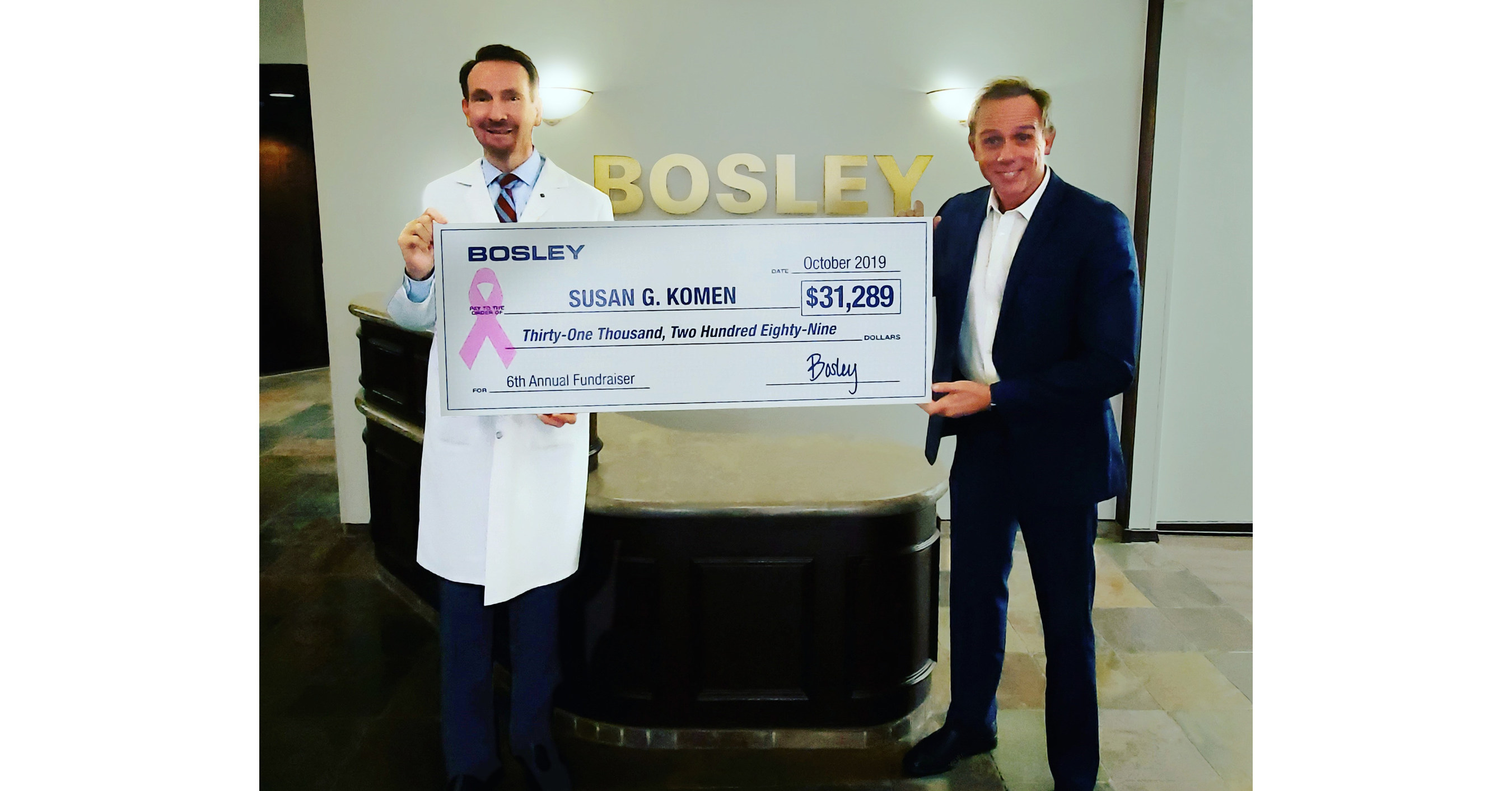 Bosley Employees Donated Vacation Days to Help Raise Money for Susan G ...
