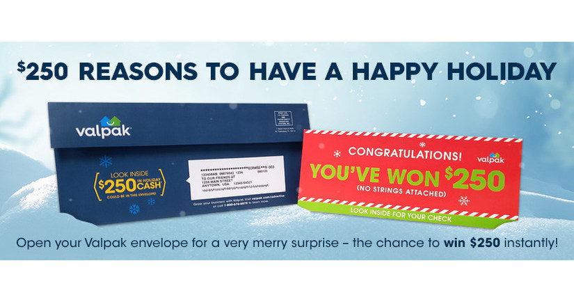 Valpak Ups Its Instant Win Checks to $250 for the Holidays!