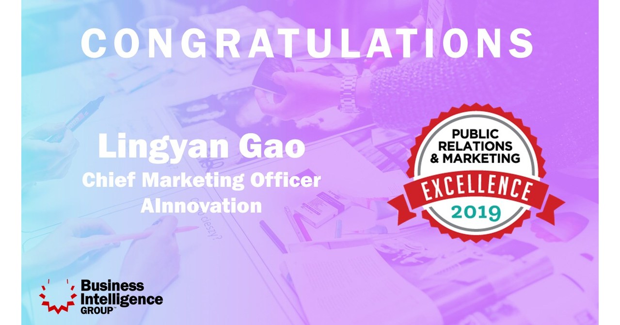 AInnovation CMO Lingyan Gao Wins a 2019 Public Relations and Marketing ...