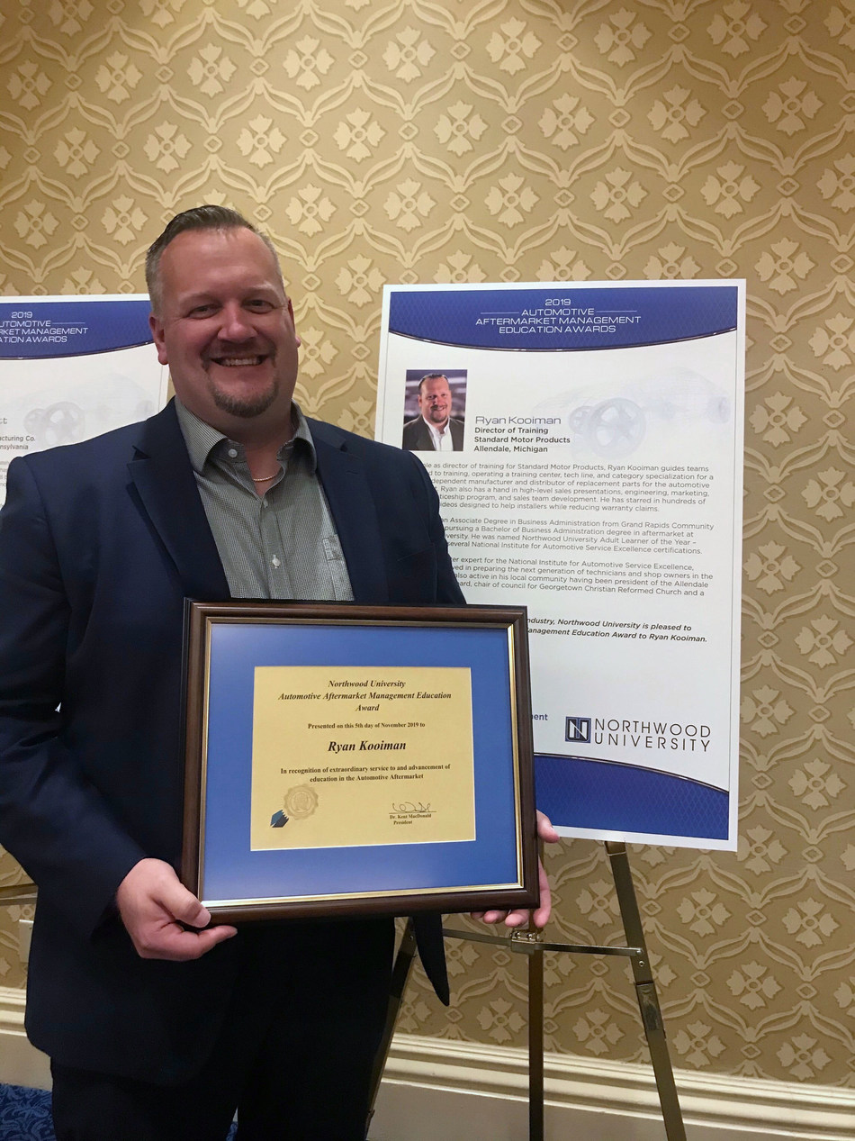 Ryan Kooiman of Standard Motor Products Recognized by Northwood University