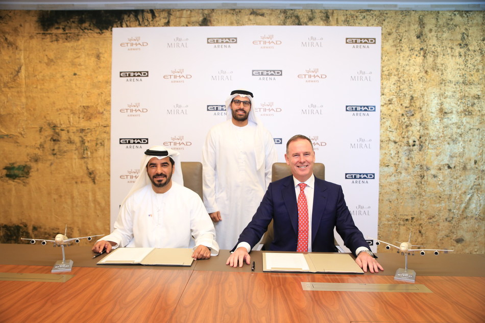 Etihad and Miral Sign Agreement Naming Etihad Arena, the New ...