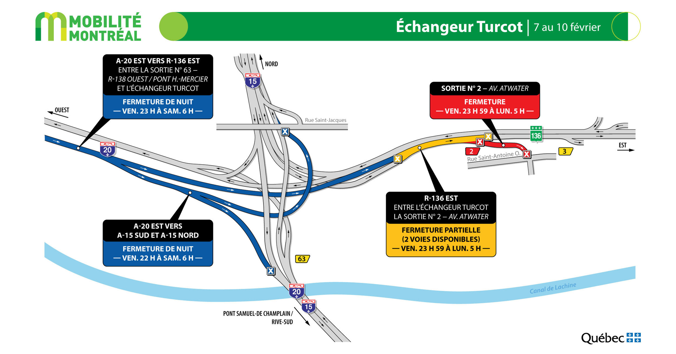 Planifier ses déplacements durant la fin de semaine du 7 au 10 février - Entraves majeures sur ...