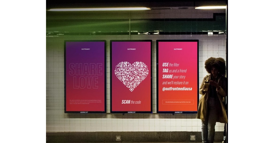 Share Love this Valentine's Day with OUTFRONT Media Instagram Filters