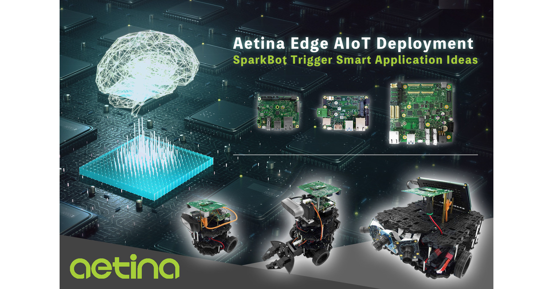 Aetina Lead Edge AIoT with SparkBot On Display in EW2020