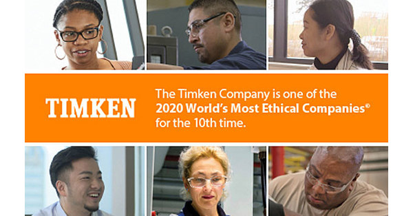 Timken Named One of the World's Most Ethical Companies® by Ethisphere for the 10th Time - Feb 25 ...