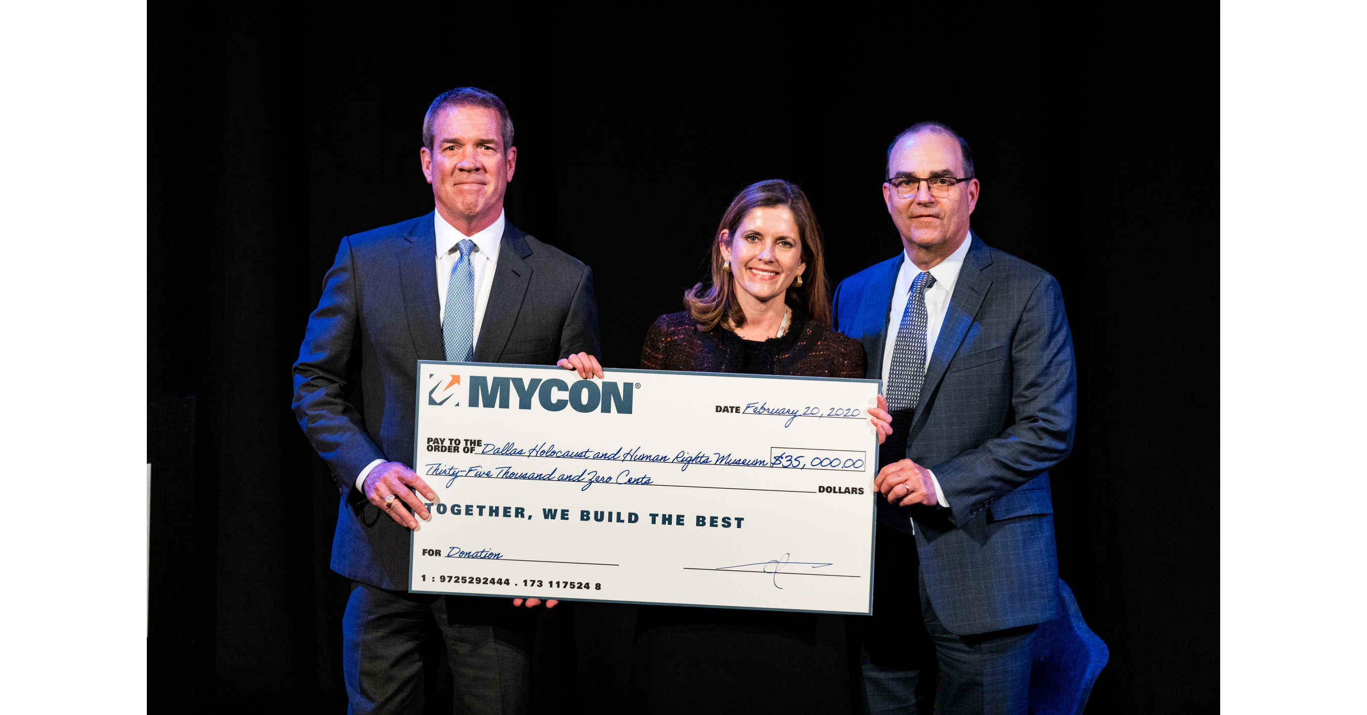 MYCON General Contractors, Inc. Donates $35,000 to the Dallas Holocaust ...