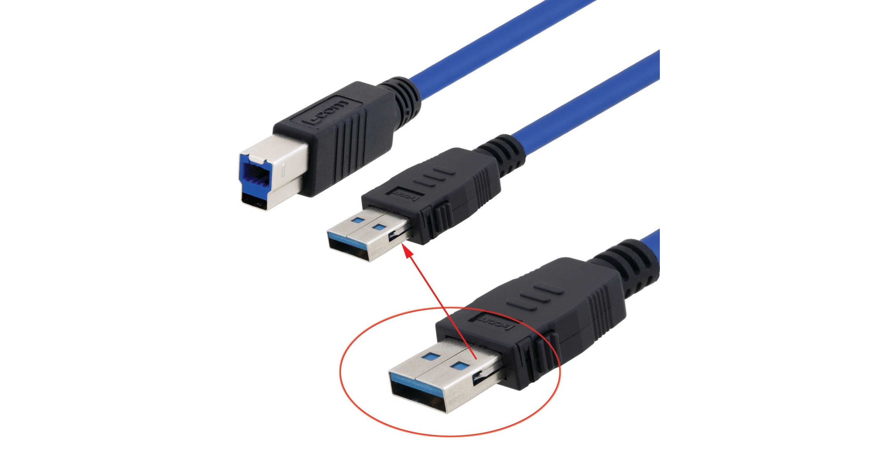 L-com Introduces New Latching USB 3.0 Cable Assemblies with Latching ...