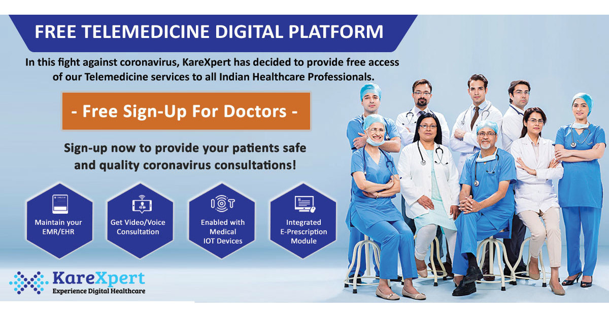 KareXpert Announces Free Telemedicine Digital Platform for Doctors to ...