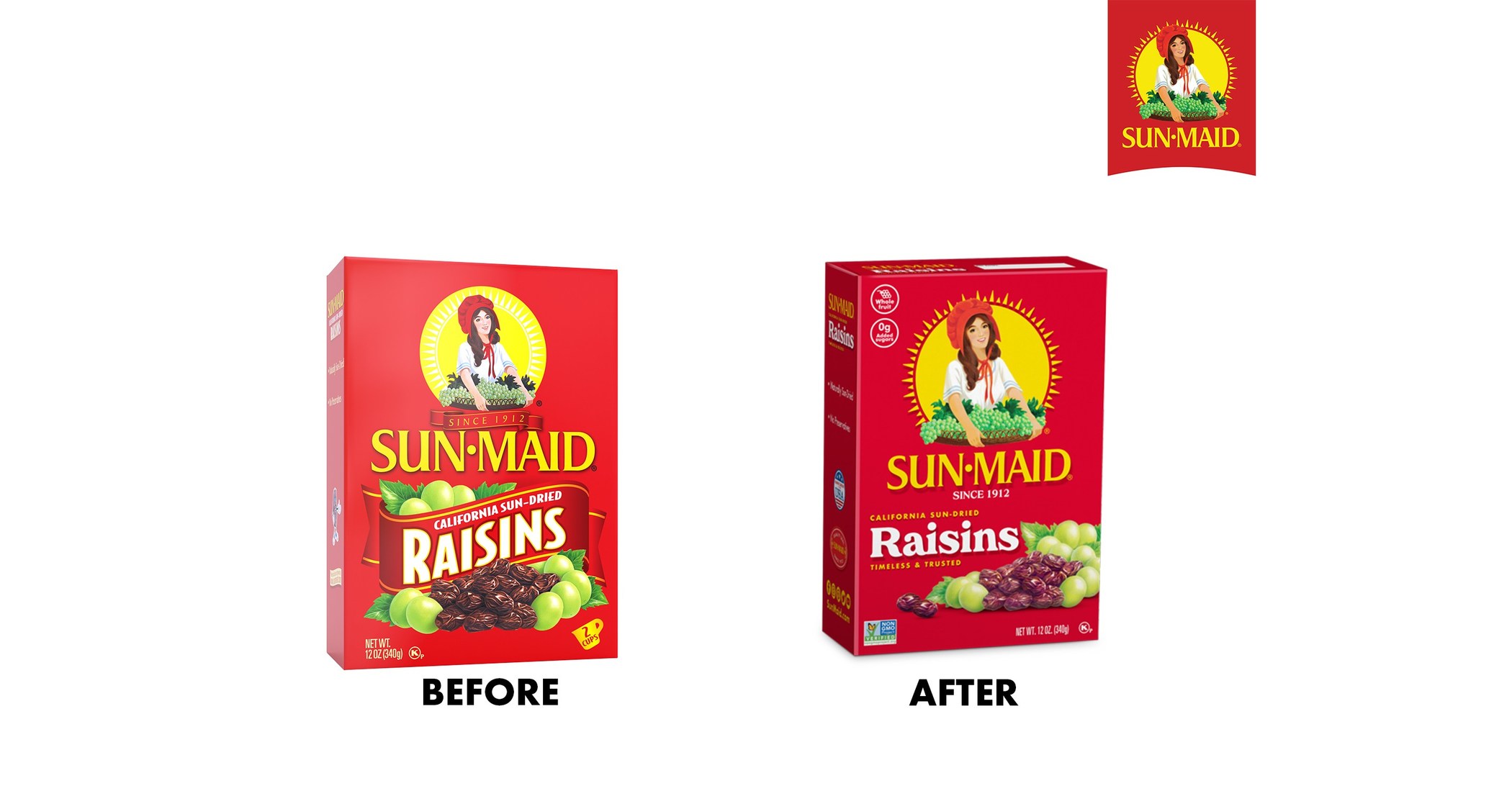 Sun-Maid Embraces Simplicity and Modernity with New Logo and Package Design