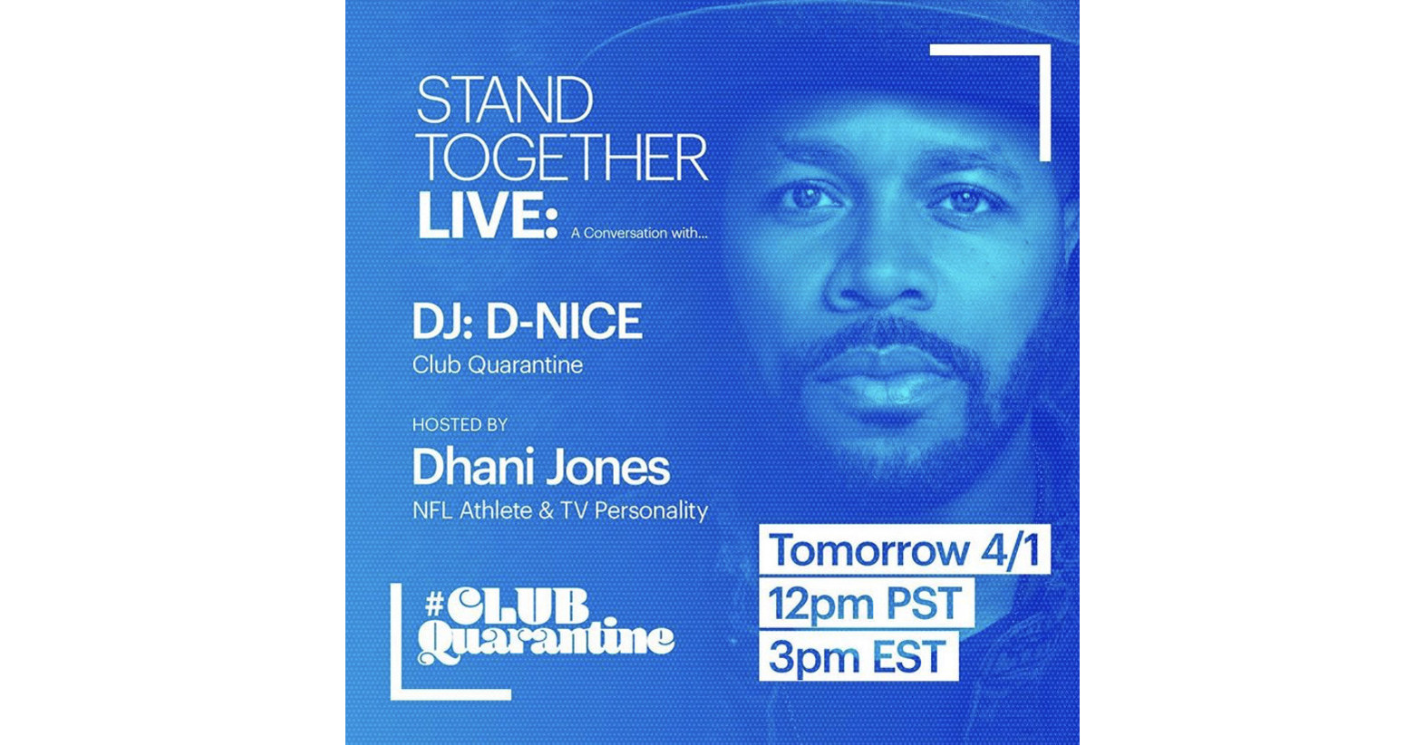 DJ D-Nice Joins Former NFL Linebacker Dhani Jones to Support COVID-19 ...
