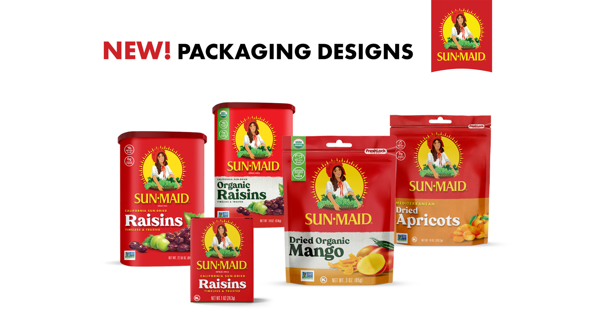 Sun-Maid Embraces Simplicity and Modernity with New Logo and Package Design