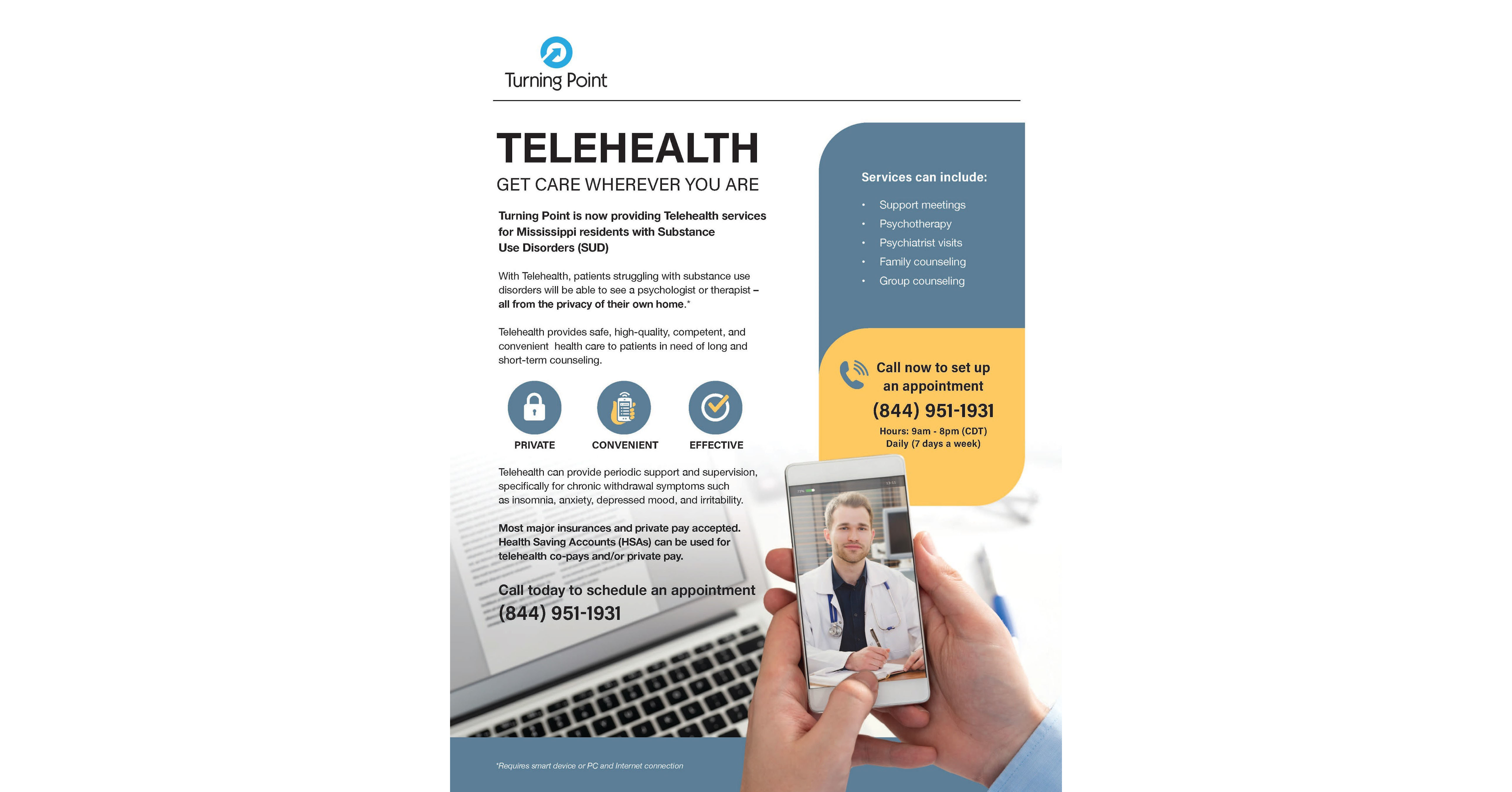 Addiction Campuses' Turning Point Launches Telehealth For Substance Use ...