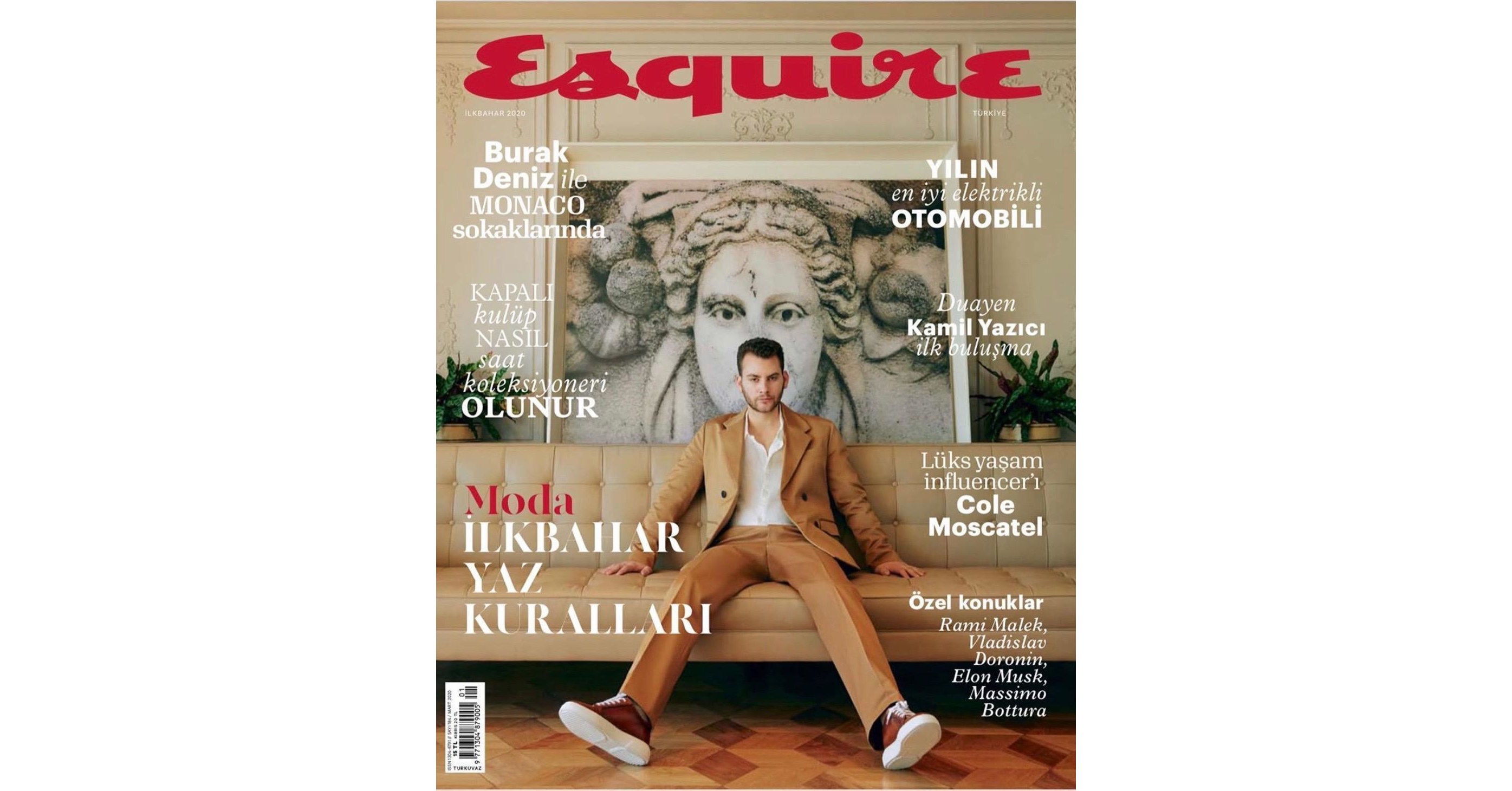 Cole Moscatel is Esquire Turkey's April Cover Star
