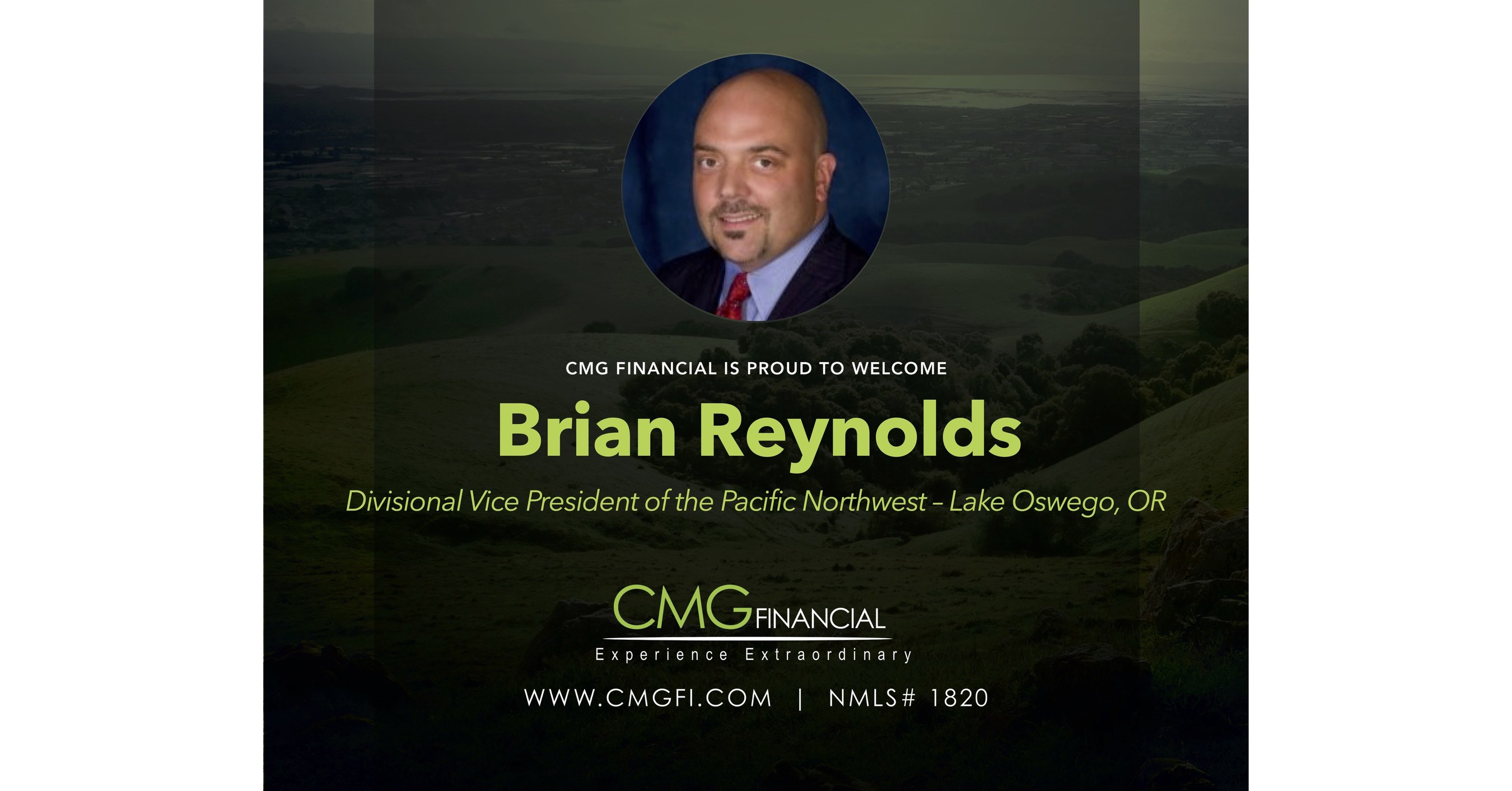 CMG Financial Welcomes Brian Reynolds, Divisional Vice President ...