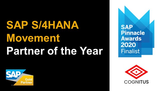 Cognitus Named a Finalist for 2020 SAP Pinnacle Award in SAP S/4HANA ...