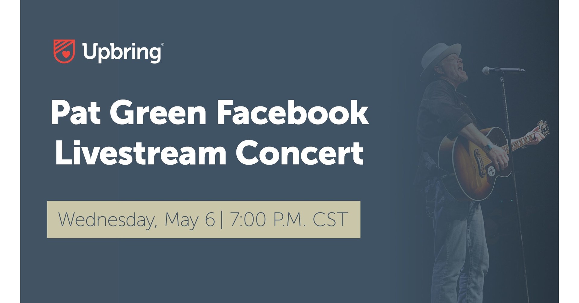 Texas Country Singer, Pat Green, to Perform Livestream Concert for Upbring
