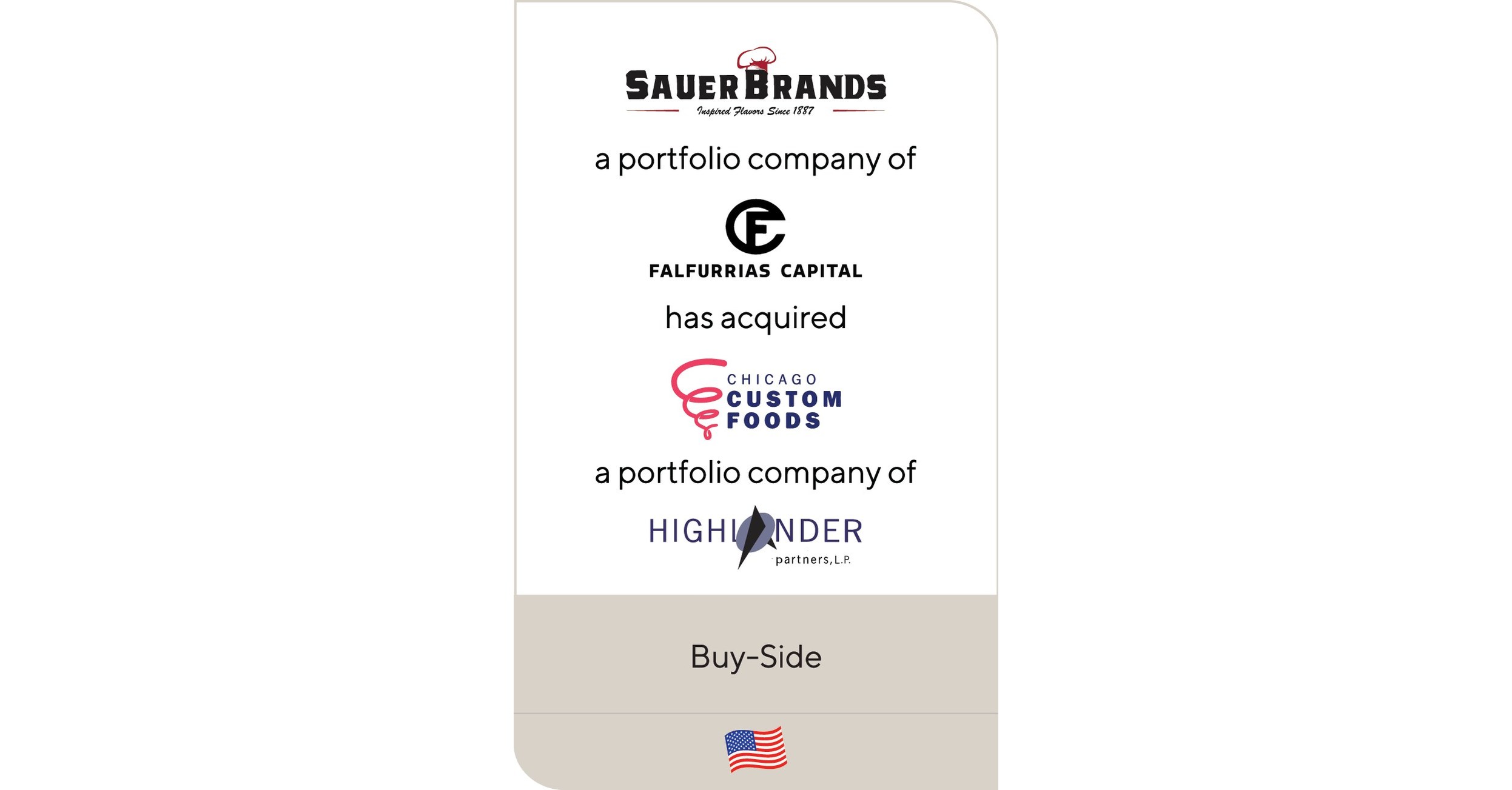 Sauer Brands, a portfolio company of Falfurrias Capital Partners, has ...