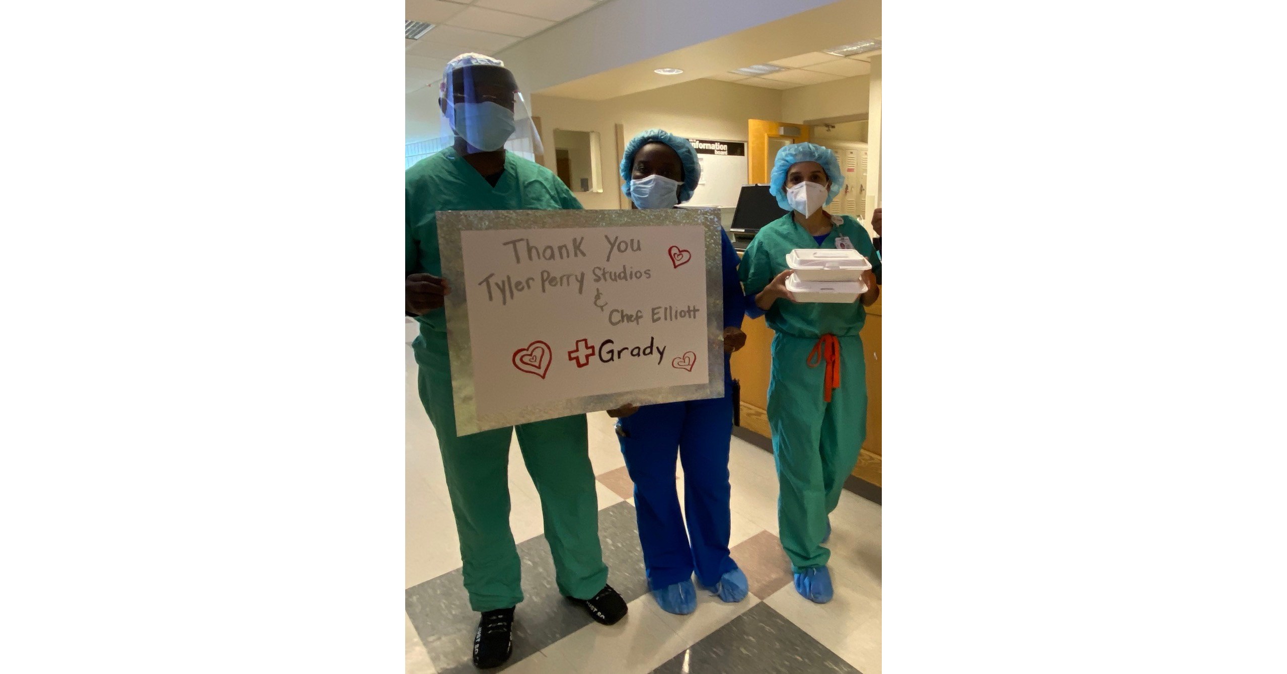 Tyler Perry Studios' gift of food kicks off hospital week celebration ...