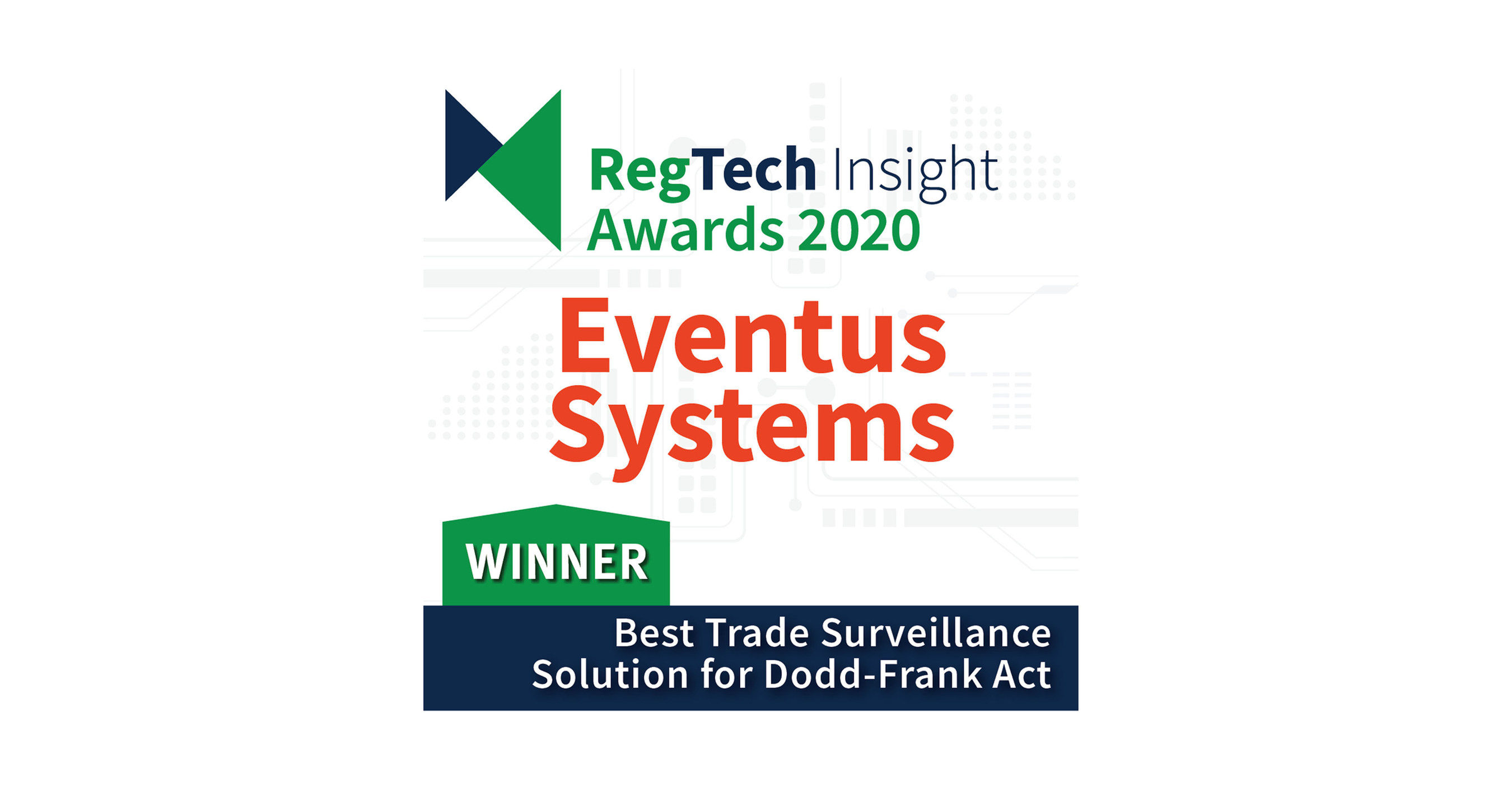 Eventus Systems wins Best Trade Surveillance Solution for Dodd-Frank Act at 2020 RegTech Insight ...