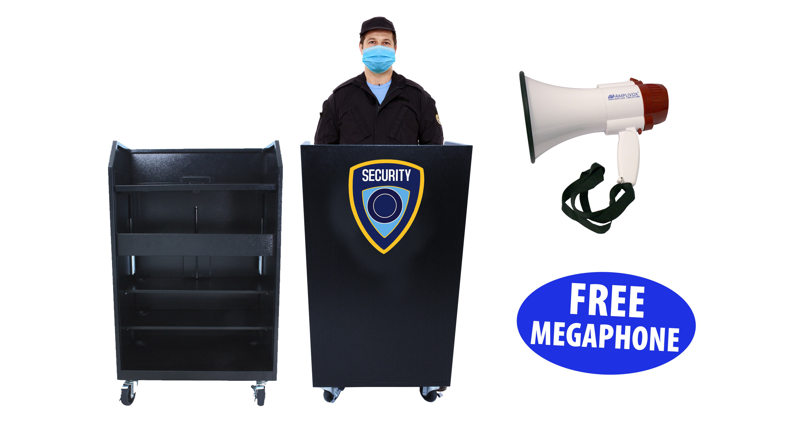AmpliVox COVID Security Station and Free Megaphone for COVID ...