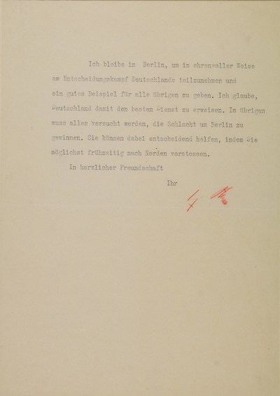 Hitler's Last Letter from His Bunker and "Suicide Sofa" Relic Go to Auction