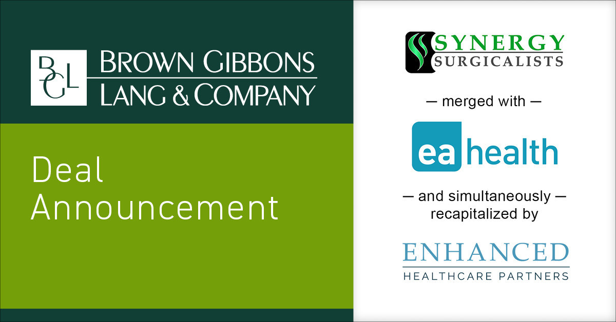 BGL Announces Merger of Synergy Surgicalists and EA Health Solutions ...