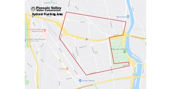 Passaic Valley Water Commission Gives Notice Of Flushing Of Water Mains ...