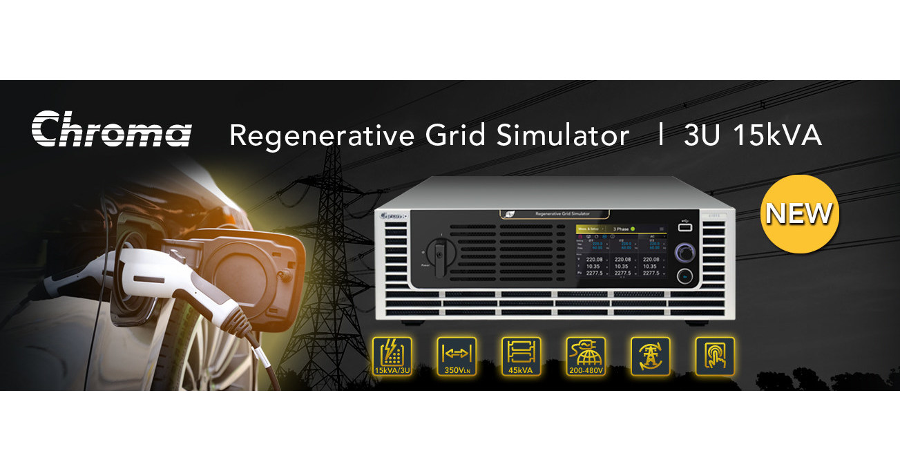 New 3U Height 15kVA Grid Simulator Upgrades Testing to a Higher Level