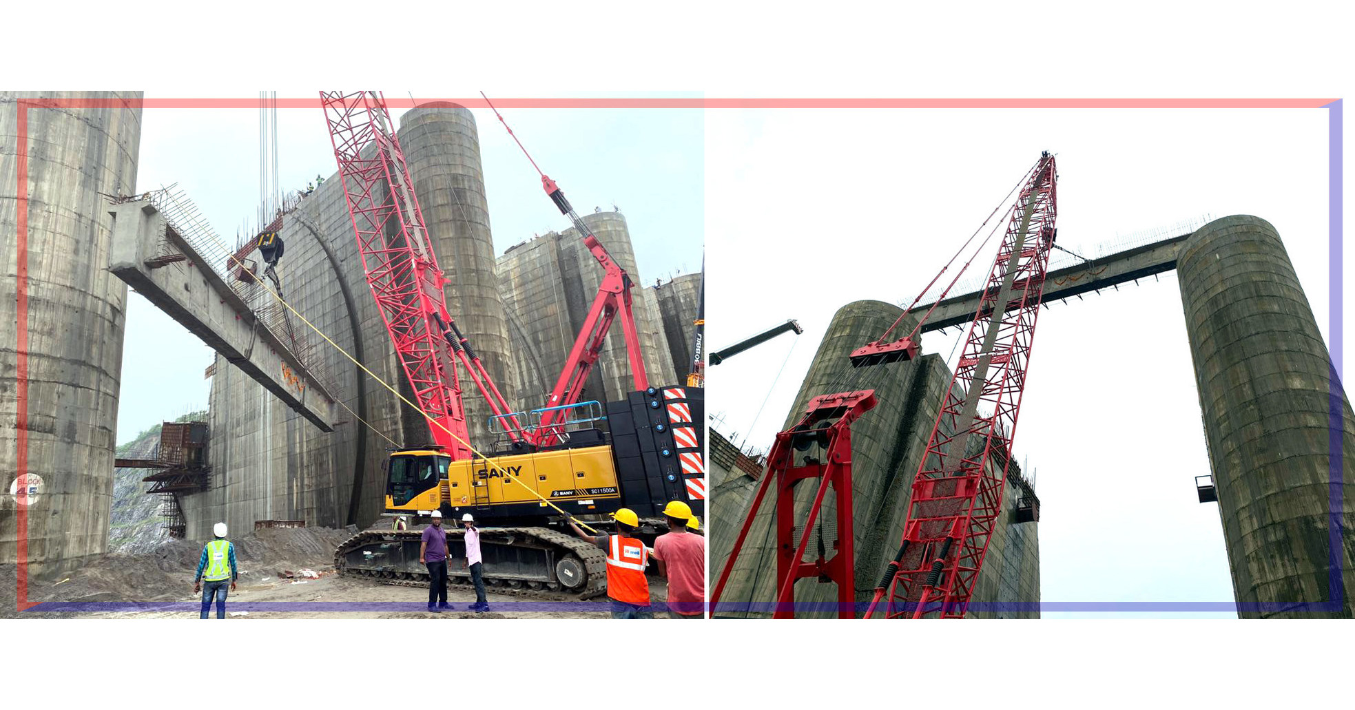 Spillway Works at Polavaram in Final Stage