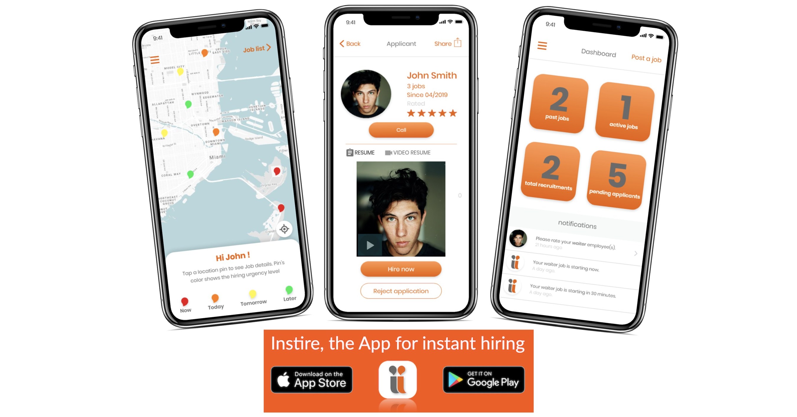 INSTIRE, the Real Time Staffing App for Millennials