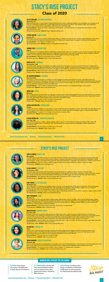 Fifteen Female Founders Kick Off 2020 Stacy's Rise Project With Soccer ...