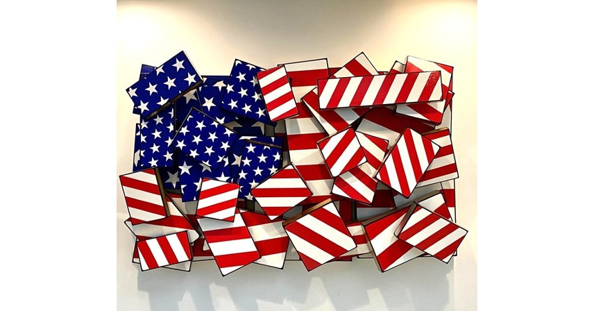 A 3-D Fragmented Flag By Artist Todd Gray Represents Our Country In ...