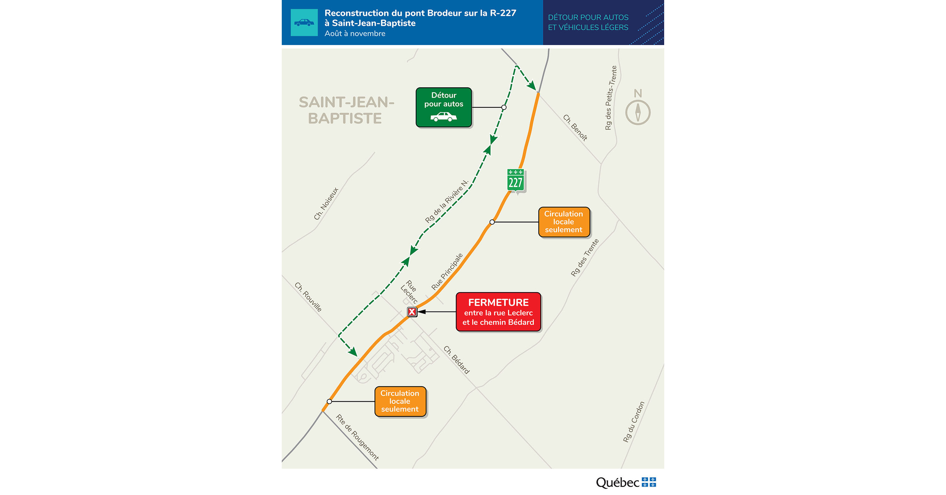 Route 227, Saint-Jean-Baptiste - Reconstruction du pont Brodeur dès le ...