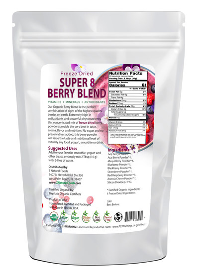 Z Natural Foods Announces New Organic Freeze-Dried Berry Blend