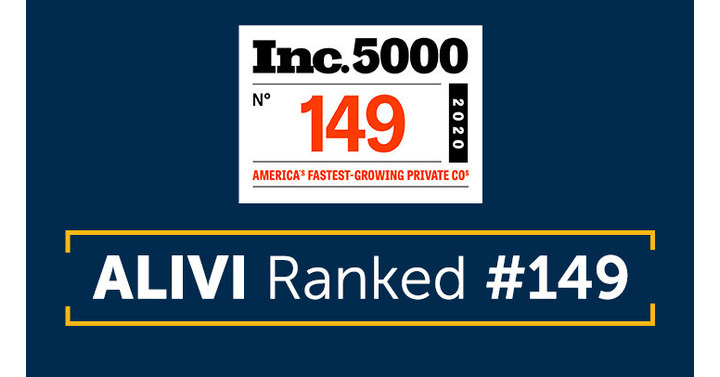 Alivi ranks No. 149 on the annual Inc. 5000, with a 3 Year Revenue ...