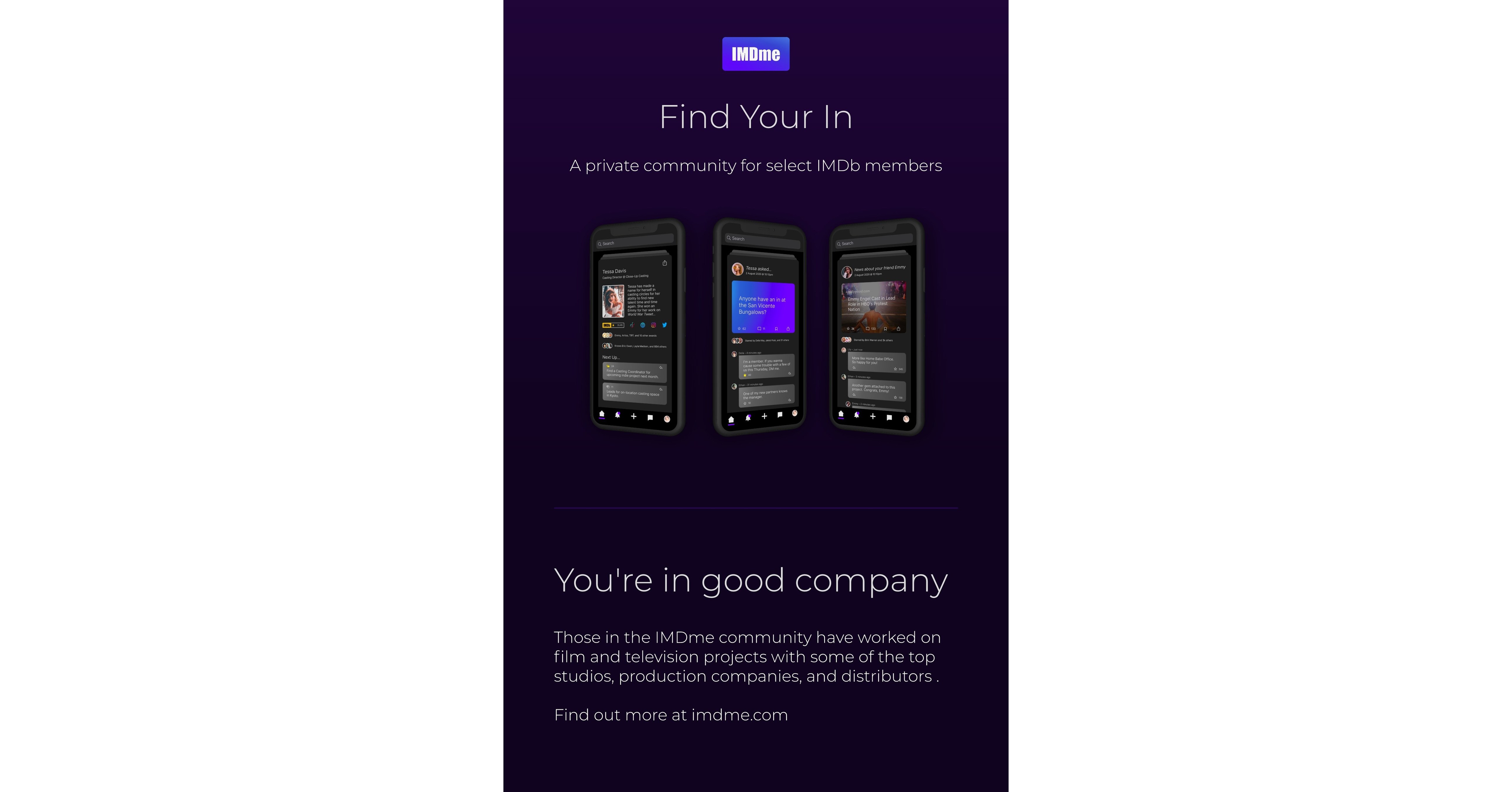 IMDme Announces Private Community for Select IMDb Members, Applications ...