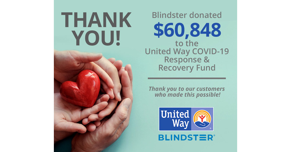 Blindster Supports National COVID-19 Efforts with Over $60,000 in ...