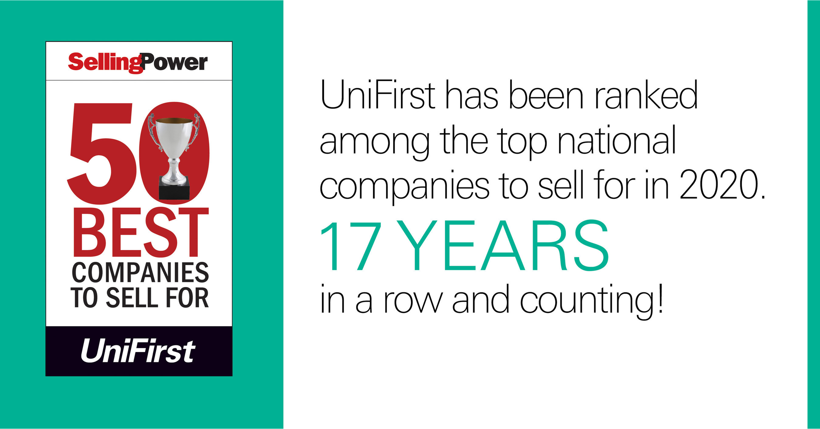UniFirst Earns Spot on Selling Power's Annual "50 Best Companies to ...