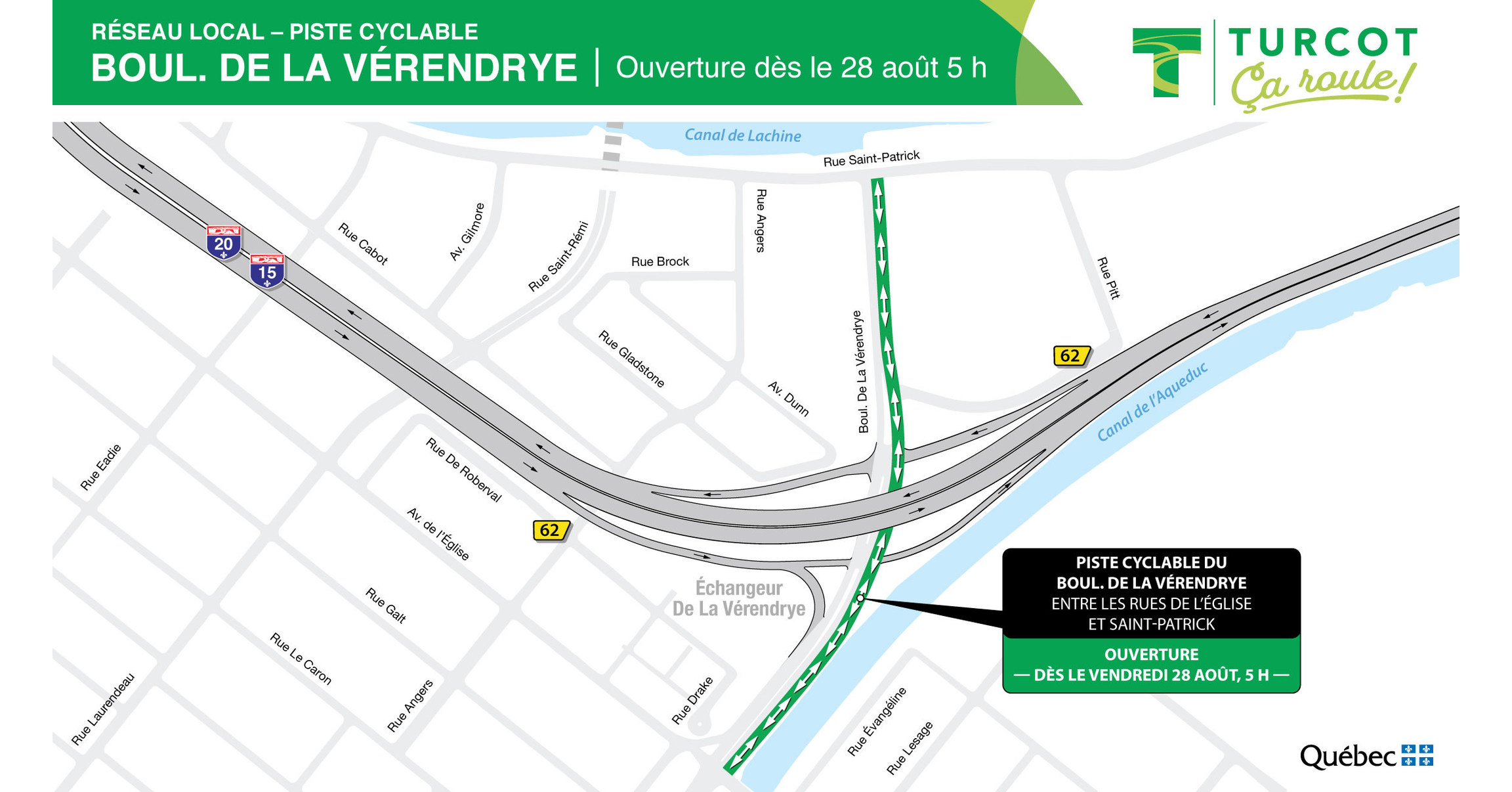 Projet Turcot - Fermetures majeures dans le corridor de l'autoroute 15 ...