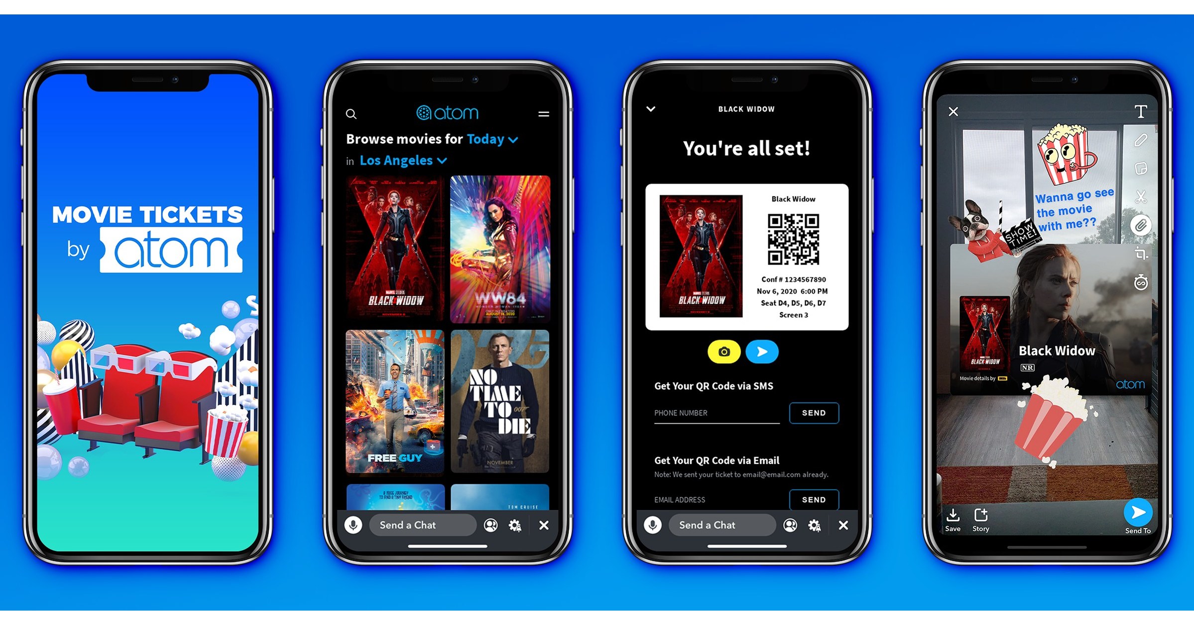 Movie Tickets By Atom Launches in Snapchat