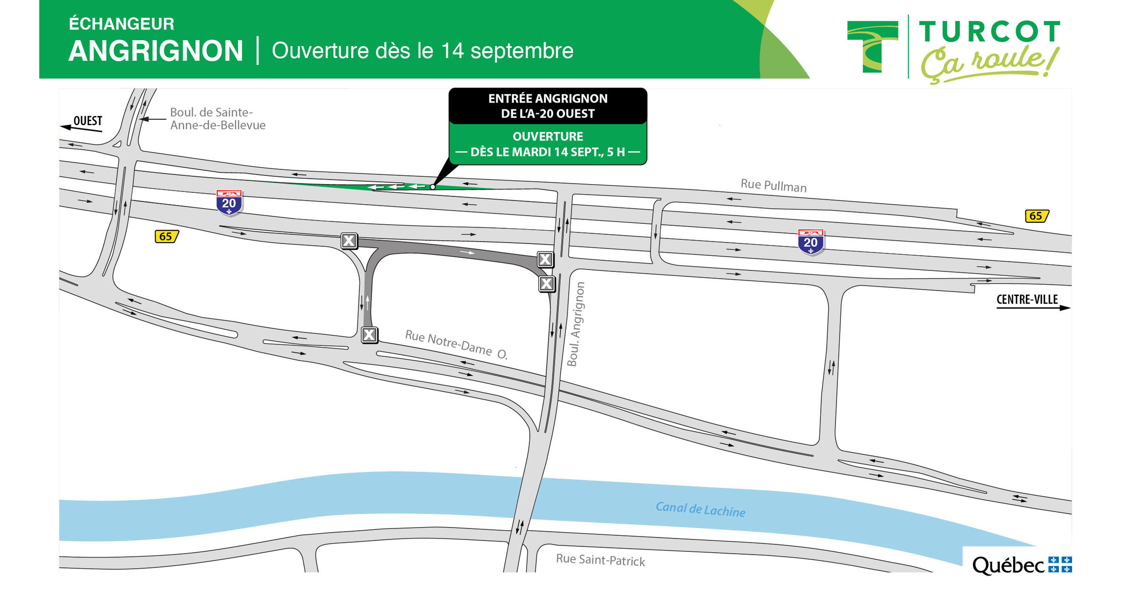Projet Turcot - Fermetures majeures dans le secteur des échangeurs ...