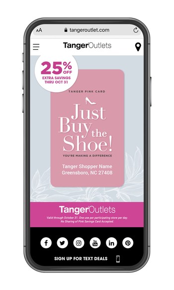 Tanger Outlets Launches 27th Annual Tanger Pink Campaign In Support Of ...