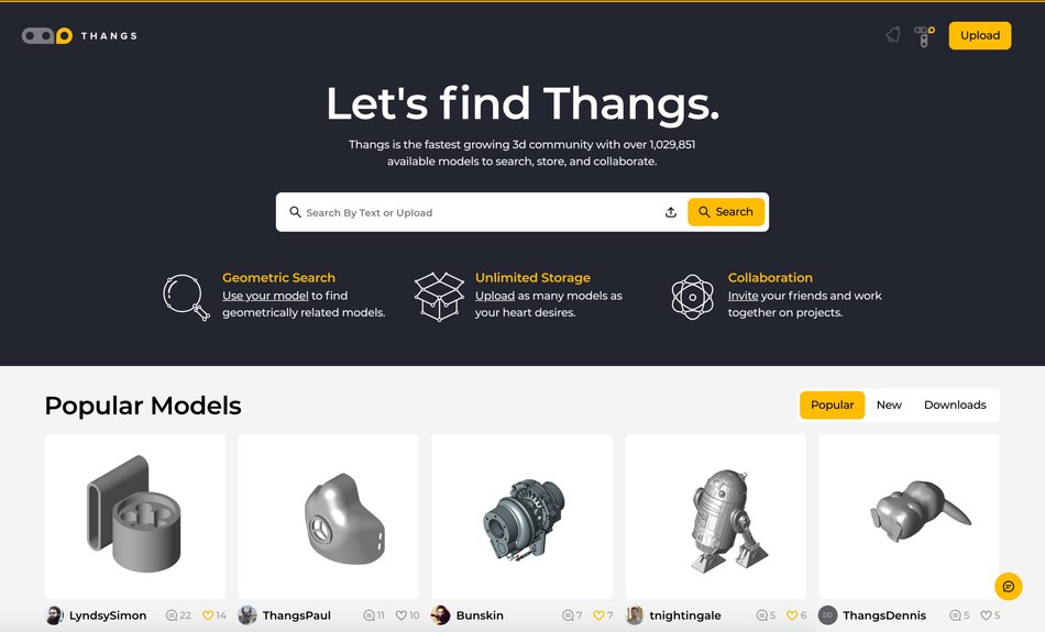 Thangs Grows to 10K Registered Users and 1 Million 3D Model Uploads in ...